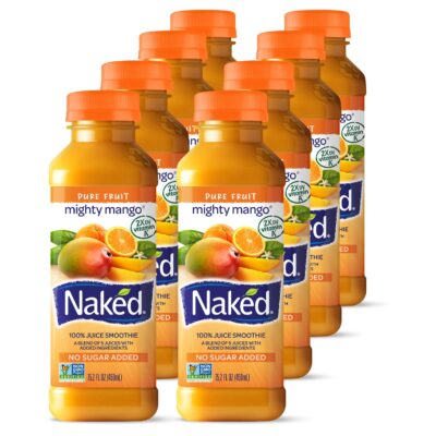 NAKED MIGHTY MANGO SMOOTHIE PLASTIC BOTTLE 8/15.2 OZ – USA Concession