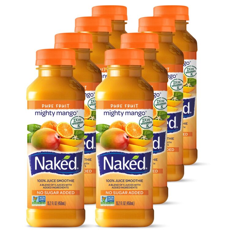 NAKED MIGHTY MANGO SMOOTHIE PLASTIC BOTTLE 8/15.2 OZ – USA Concession