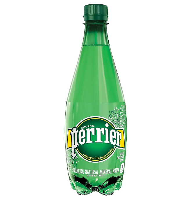 PERRIER SPARKLING NATURAL MINERAL WATER PLASTIC BOTTLES 24/16.9 OZ ...