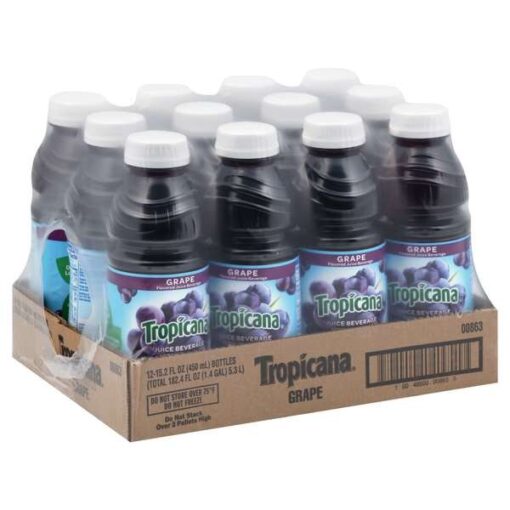 TROPICANA GRAPE JUICE PLASTIC BOTTLES 12/15.2 OZ – USA Concession