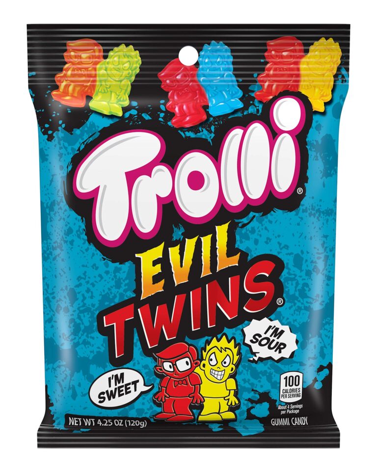 TROLLI EVIL TWINS MIX FRUITS PEGGABLE BAG 12/4.25 OZ – USA Concession