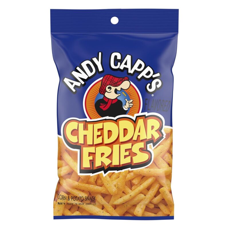 ANDY CAPP’S CHEDDAR FRIES CORN POTATO SNACKS 12/3 OZ – USA Concession