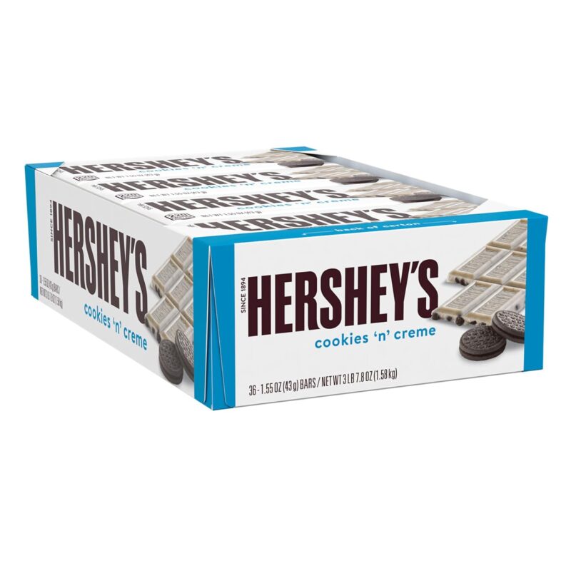 HERSHEY’S COOKIES ‘N’ CREAM CHOCOLATE BARS 36/1.55 OZ – USA Concession