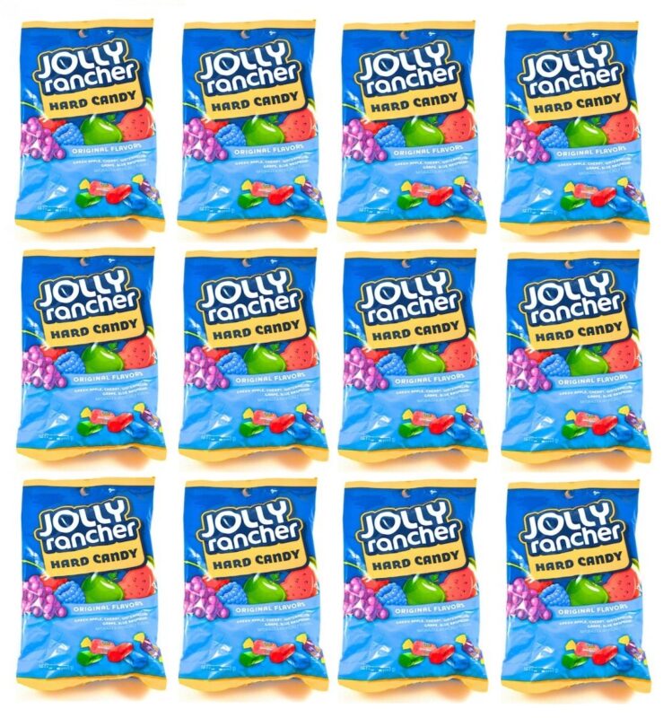 JOLLY RANCHER HARD CANDY MIX FRUITS PEGGABLE BAG 12/7 OZ – USA Concession