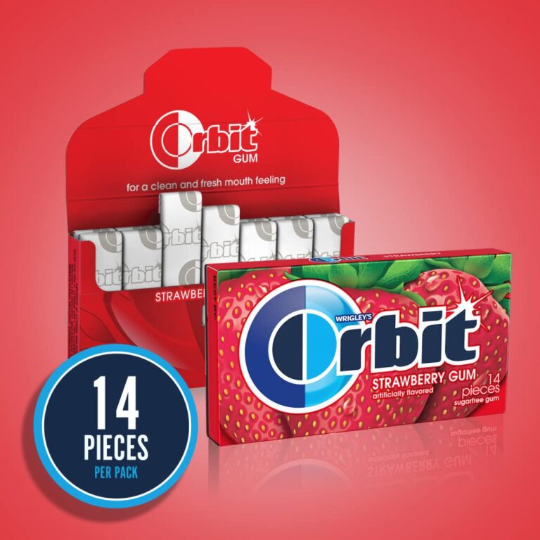 ORBIT STRAWBERRY CHEWING GUM 12/14 PCS – USA Concession