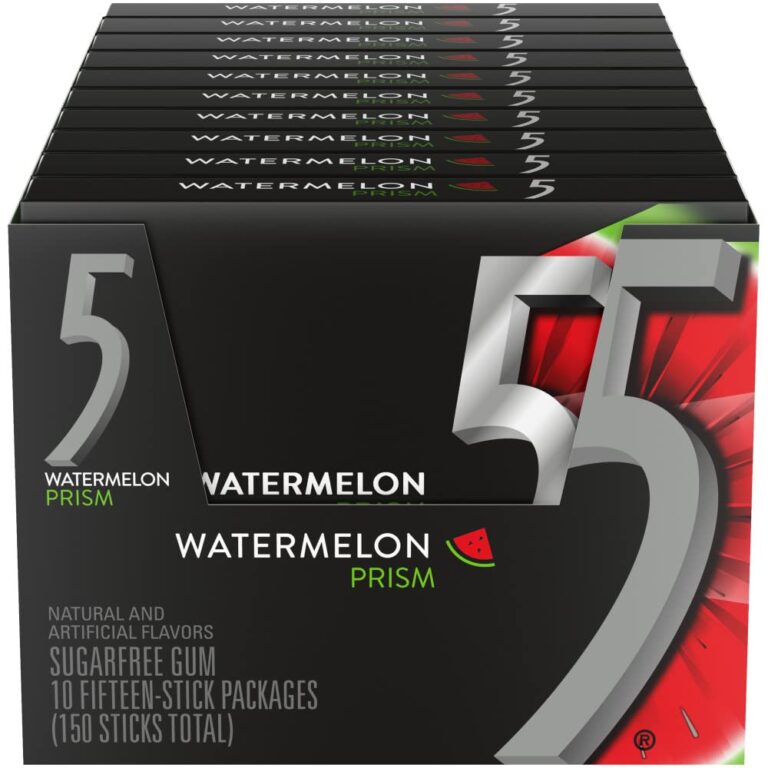 WRIGLEY’S 5 GUM WATERMELON PRISM CHEWING GUM SUGAR FREE 10/15 STICKS ...