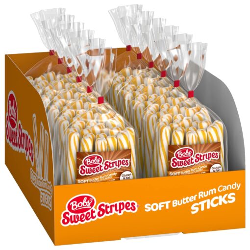 BOBS SWEET STRIPES BUTTER RUM CANDY 12/5 OZ – USA Concession