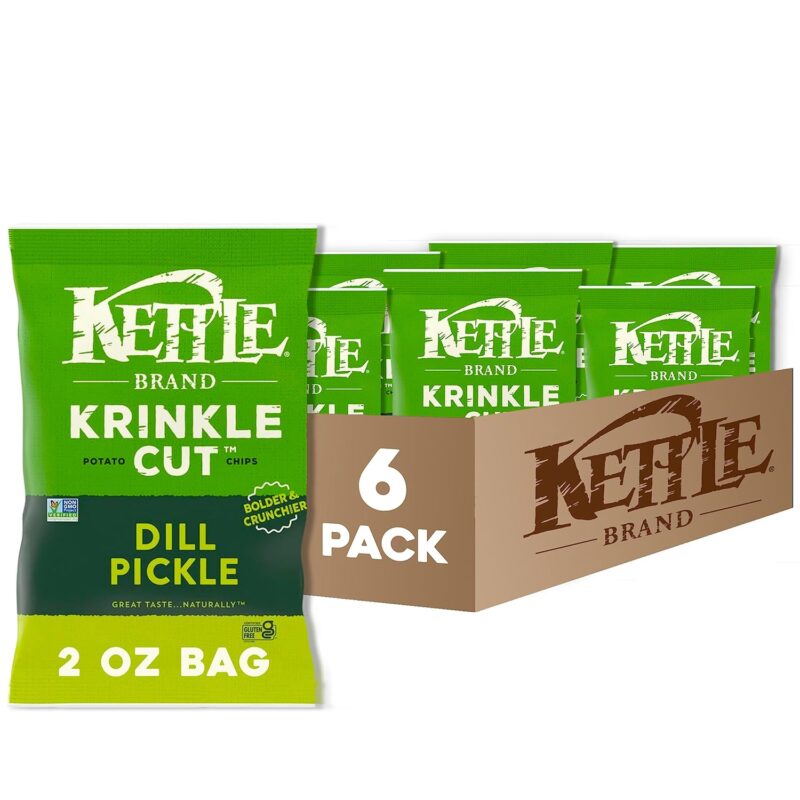 KETTLE CHIPS DILL PICKLE PEGGABLE BAG 6/2 OZ – USA Concession