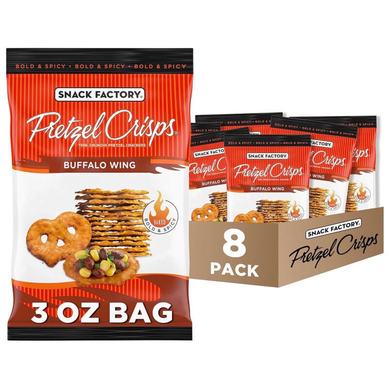 PRETZEL CRISPS BUFFALO WING PEGGABLE BAG 8/3 OZ – USA Concession