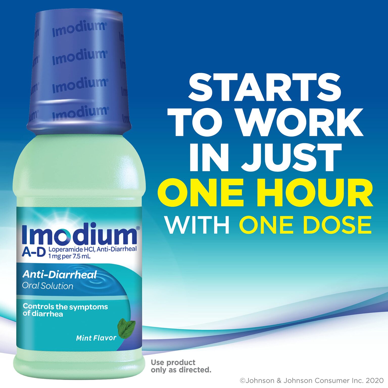 IMODIUM A-D LIQUID ANTI-DIARRHEAL WITH LOPERAMIDE MINT FLAVOR 3/4 OZ ...