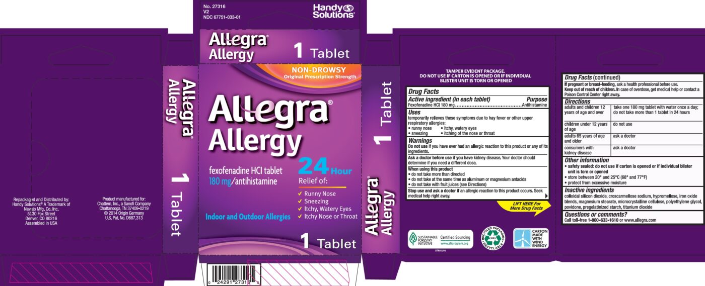 ALLEGRA ALLERGY 24HR NON-DROWSY FEXOFENADINE/ANTIHISTAMINE 6/1 TABLETS ...