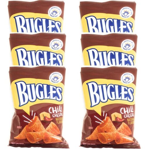 BUGLES CHILI CHEESE CORN SNACKS 6/3 OZ – USA Concession