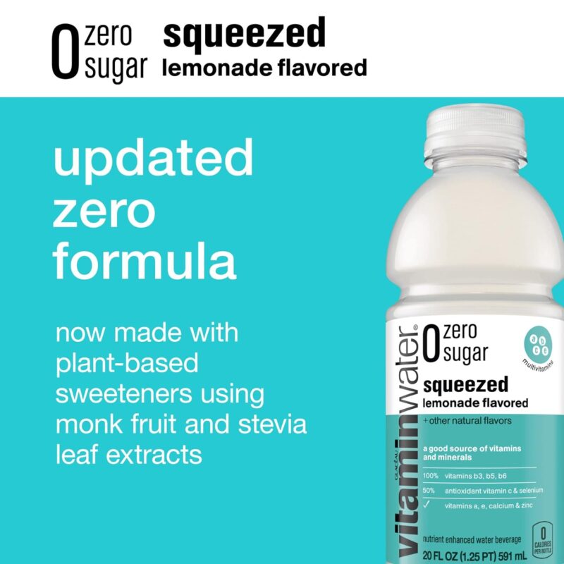 VITAMINWATER ZERO SUGAR SQUEEZED-LEMONADE 12/20 OZ – USA Concession