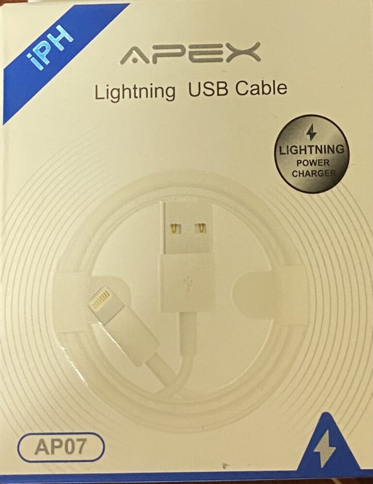 APEX AP07 IPHONE USB CABLE 1 PCS – USA Concession