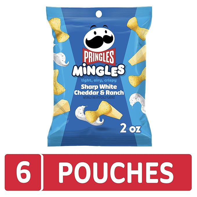 PRINGLES MINGLES SHARP WHITE CHEDDAR AND RANCH PUFFS 6/2 OZ – USA ...